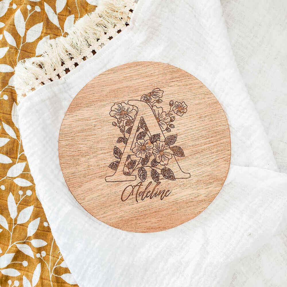 Monogram Name Plaque On The Hive NZ Sold By The Engraving Studio