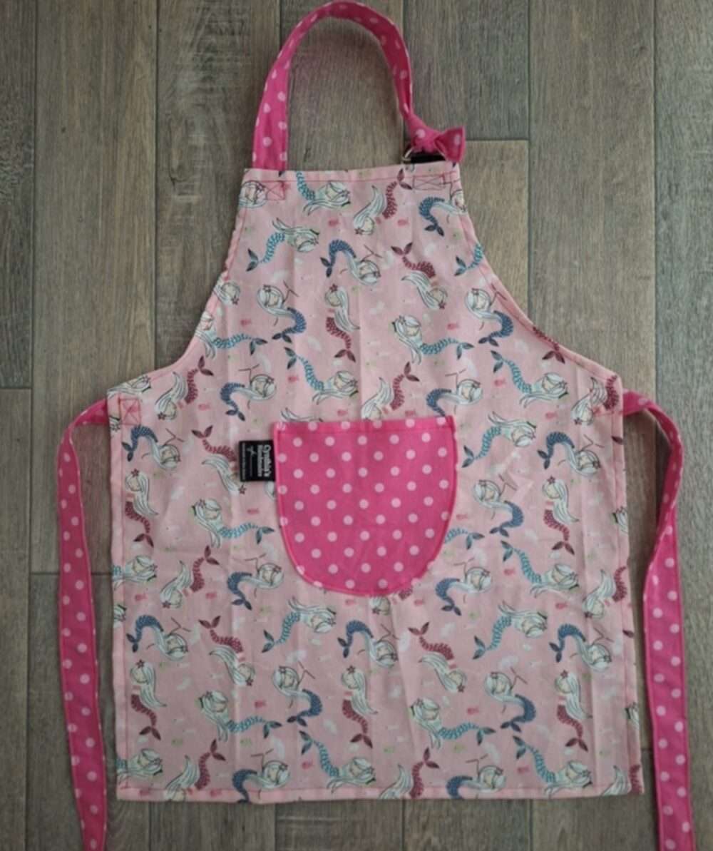 Kids Aprons - Mermaids pink | by Cynthia's Handmades