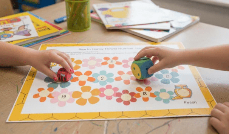 Printable Math Board Game PDF — Counting Activity for Kids, Preschool ...